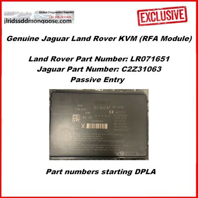 Genuine Jaguar Land Rover KVM (RFA Module) - Passive Entry (LR071386 ...